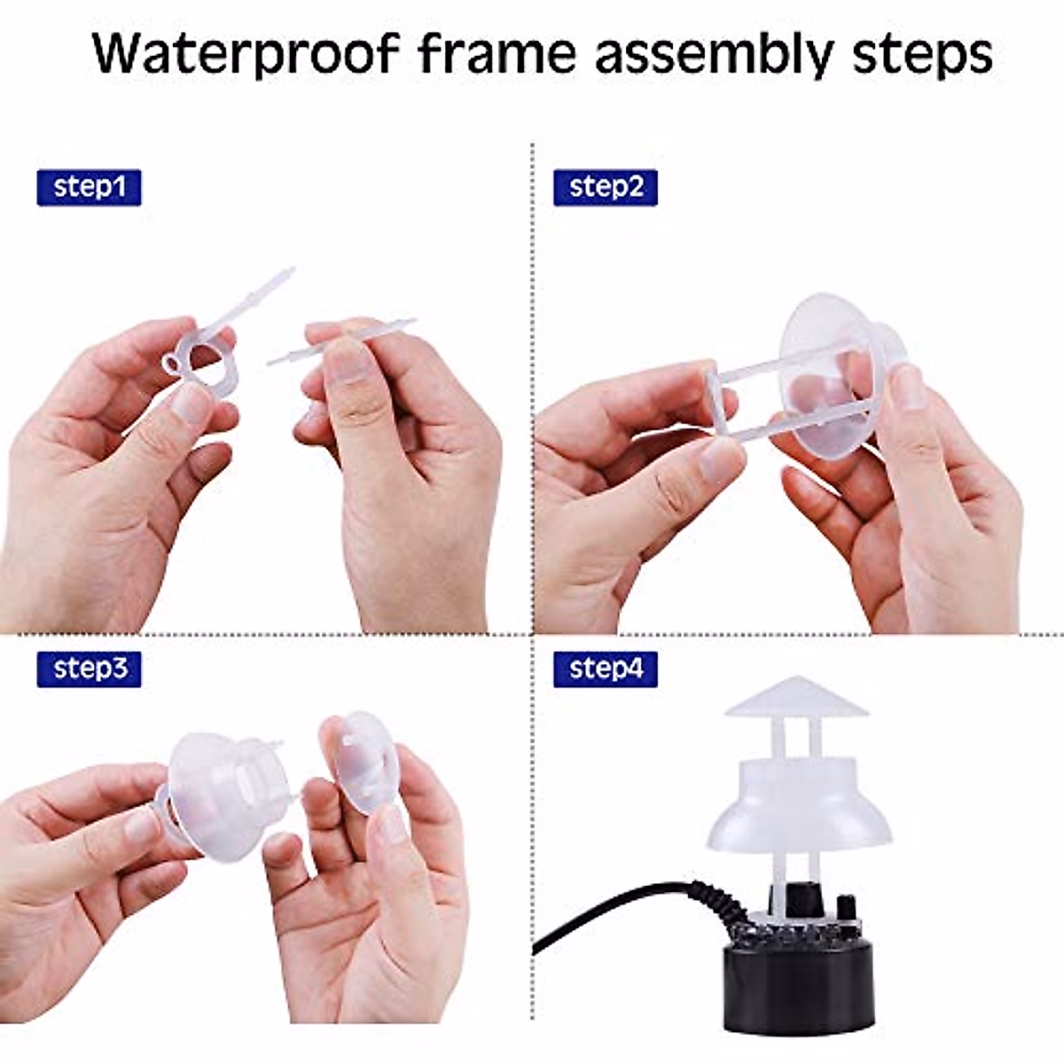 Halloween Party Mist Maker,Ultrasonic Mist Maker Fogger with Waterproof Frame 12 LED Red Yellow and Blue Light Flashes For Halloween Decoration Water Fountain Pond Fogger and Rockery Fishtank Vase Bir