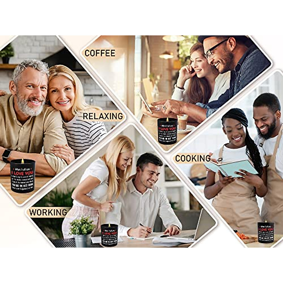 Anniversary Wedding Gifts for Men, Women, Boyfriend, Girlfriend, Husband, Wife, Valentine's Day, Birthday, Christmas Couple Gifts for Him, Her, Candle Gift, Vanilla, Lavender Scented Candle 10oz