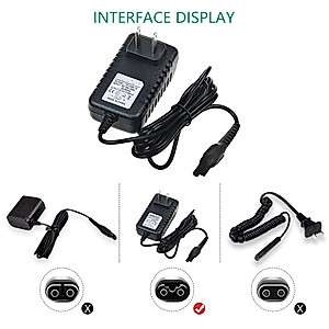 J-ZMQER AC Adapter Charger Power Cord Compatible with Philips Norelco Electric Shaver 2100 S1560/81