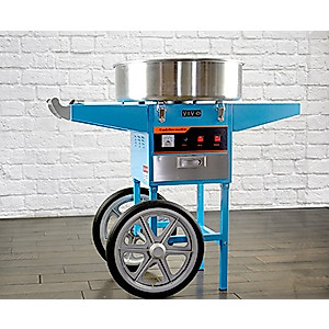 VIVO Blue Electric Commercial Cotton Candy Machine, Candy Floss Maker with Cart CANDY-V002B