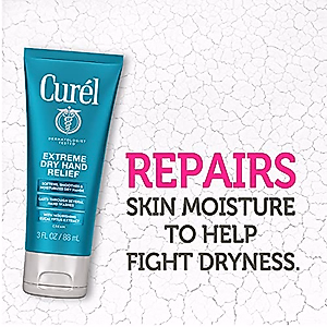 Curél Extreme Dry Hand Dryness Relief, Travel Size Hand Cream, Easily Absorbed Hand Cream for Long-Lasting Relief after Washing Hands, with Eucalyptus Extract, 3 Ounces