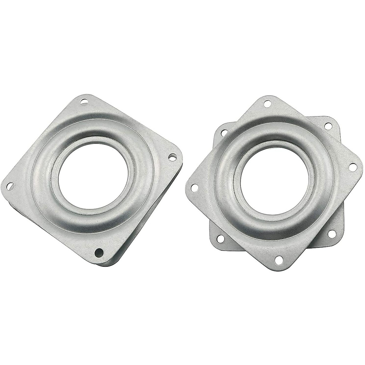 Longdex Lazy Susan Bearing 2PCS 3 Inch Square Lazy Susan Turntable Rotating Bearing Plate for DIY Project Silver