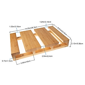 Plutreas Bamboo Wine Glass Holder Wine Glass Rack Under Cabinet, Bamboo Hanging Stemware Display Rack for Home, Kitchen, Bar