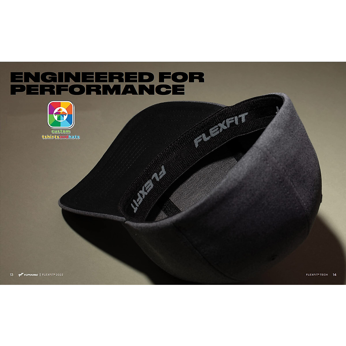 Custom Flex Fit Hat - Add Your Own Text Embroidered - Fitted Hat (L/XL, Black)