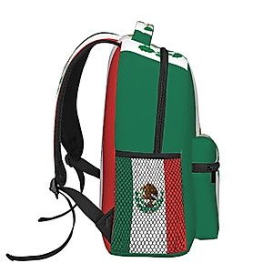 Qurdtt Mexico Flag Backpack Patriotic Mexican Backpack Casual Travel Laptop Daypack for Men Women