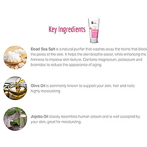 Bon Vital' BV Spa Exfoliating Salt Scrub Glows, Pink Grapefruit Body Scrub to Repair Dry Skin, Exfoliant Made with Dead Sea Salt, Jojoba, Olive, & Safflower Oil, Anniversary Gift for Women