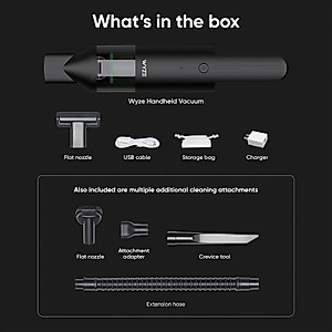 WYZE Handheld Vacuum Cleaner; Cordless, 16,800pa Powerful Suction, Lightweight and Fast Charging Handheld Portable Vacuum Ideal for Pet, Car, Home and Office