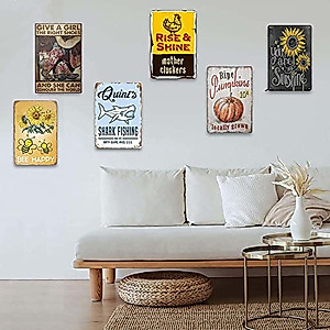 Cowgirl Give A Girl The Right Shoes And She Can Conquer The World Poster Wall Decor Metal Tin Sign Cowgirl Decor Wall Art Decoration 8x12 Inches