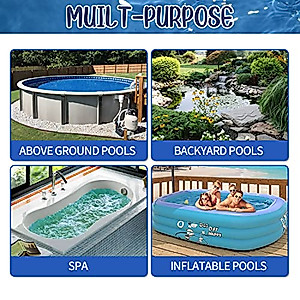 Polog Portable Pool Vacuum, Pool Spa Jet Vacuum Cleaner with 5 Section Pole, Small Pool Vacuum for Above Ground & Inground Pool Spa Pond Hot Tub (No Garden Hose Included) (Small, Blue)