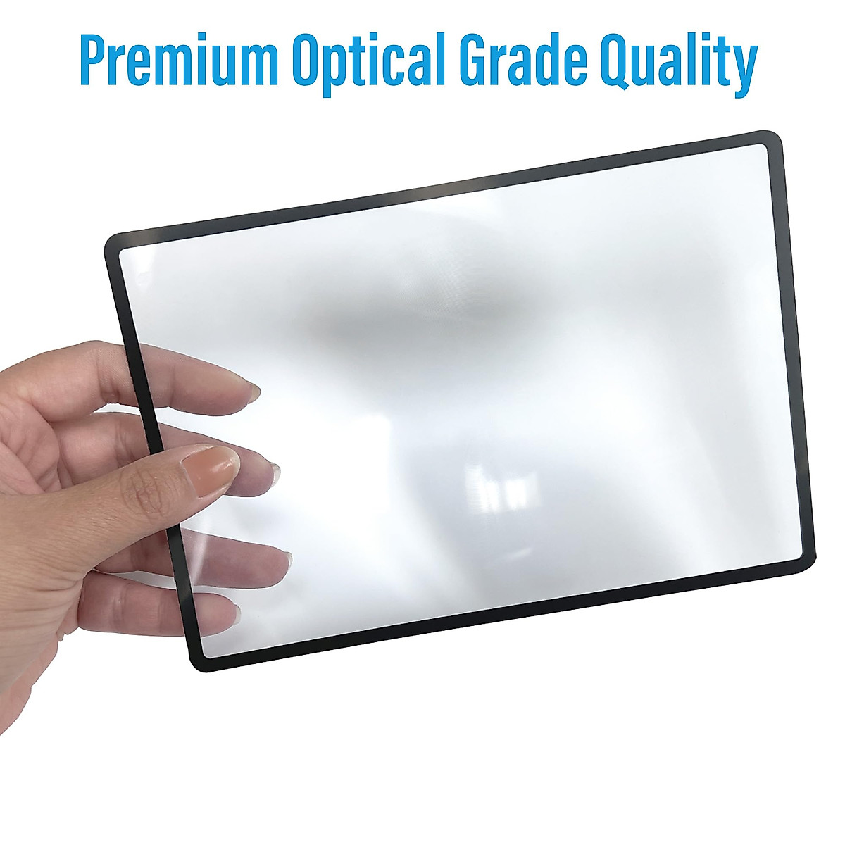 MagniPros Premium 3X (300%) Page Magnifying Lens with 3 Bonus Bookmark Magnifiers for Reading Small Prints, Low Vision Aids & Solar Projects