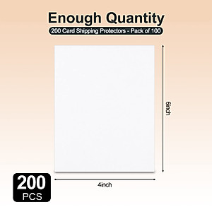 200 Pieces Trading Card Shipping Protectors 4 x 6 Inches Cardboard Mailing Protector Trading Card Packaging for Sports and Trading Cards