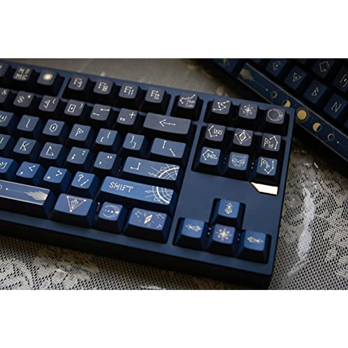 TRUSYO PBT Keycaps 145 Set for Star Spectrum, Five-Sided Thermal Sublimation, Original Height，61/87/98/104/108 Keys Suitable for Mechanical Keyboard(Keyboard not Included)