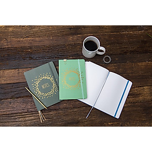 Southworth Premium Journal, 5.5”x 8.25”, Periwinkle Burst Design, Premium 28lb/105 gsm Paper, Medium Book Bound Journal, 3 Ribbon Placeholders, 80 Ruled Sheets/160 Ruled Pages (91931)