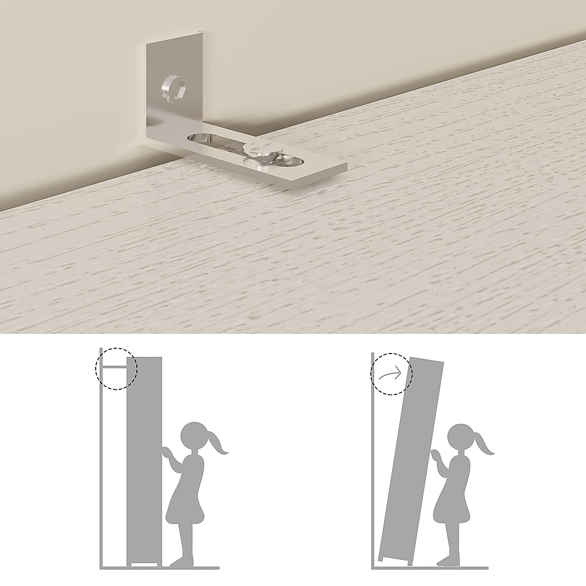 LIKIMIO Wardrobe Closet, White Cabinet with Shelves, Large Armoire Clothing Storage with Hanging Rod for Bedroom, Living/Laundry Room