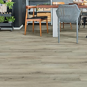 MSI Newlands 6 MIL x 7 in. x 48 in. Luxury Vinyl Flooring, Rigid Core Planks, LVT Tile, Click Lock Floating Floor, Waterproof LVT, Wood Grain Finish, Goncalo Gray, 1438.25 Square Feet