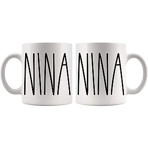 Nina Mug, Nina Mug Gifts for Christmas Coffee Cup, Birthday Gift, Mother's Day/Father's Day, Family Coffee Mug For Birthday Present For The Best Nina Ever Coffee Cup 11oz