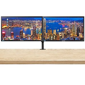 Samsung SE200 Series S24E200BL 23.6 Inch 1080p FHD LED-Backlit LCD Business 2-Pack Monitor Bundle with VGA, DVI, and Desk Mount Clamp Dual Monitor Stand