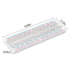 ELOOGAA 3Pcs 830 tie Points breadboards,120Pcs 20cm (7.9inch) Dupont Cables,65Pcs Flexible Breadboard Jumper Wires,560Pcs U-Shape Jumper Wires Arduino Project kit