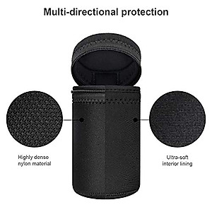 ARVOK Lens Pouch Set, Water Resistant Protective Lens Cases for DSLR Camera Lens, 4 Size Thick Camera Lens Bag for Nikon, Tamron, Sigma, Pentax, Sony, Olympus, Panasonic