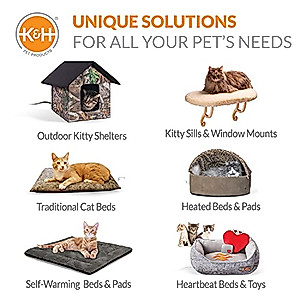 K&H Pet Products EZ Mount Window Sill Cat Bed, Cat Window Hammock, Sturdy Cat Window Perch for Large Cats, Cat Window Bed Cat Furniture, Cat Hammock for Window Cat Perch Cat Shelf - Single Level Gray