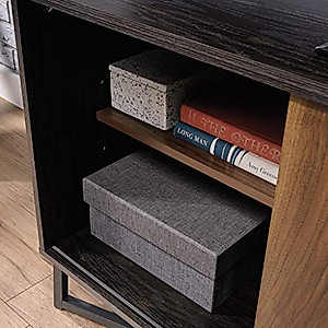 Sauder Canton Lane Credenza, L: 53.98" x W: 17.99" x H: 24.21", Brew Oak Finish