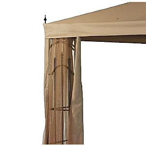 Garden Winds Arrow Gazebo Replacement Canopy Top Cover and Netting - RipLock 350