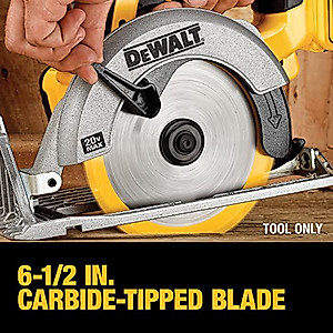 DEWALT 6-1/2-Inch 20V MAX Circular Saw, Tool Only (DCS391B) , Yellow