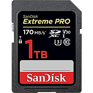 SanDisk 1TB Extreme PRO SDXC UHS-I Card - C10, U3, V30, 4K UHD, SD Card - SDSDXXY-1T00-GN4IN