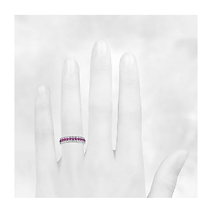 christian jewelry for women 90 year old birthday gifts for women gifts for women who have everything rings women Engagement dress matching Ring Created Pink Sapphire Ring Sterling-Silver Ring Size: 6