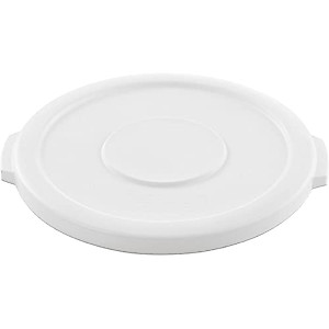 Global Industrial 10 Gallon Plastic Trash Can Lid, White