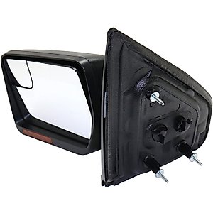 Kool Vue Driver Side Power Heated Mirror for Ford F-150 2011-2014 Manual Fold With Signal Light & Spotter Glass; Without Memory & Puddle Lamp Textured