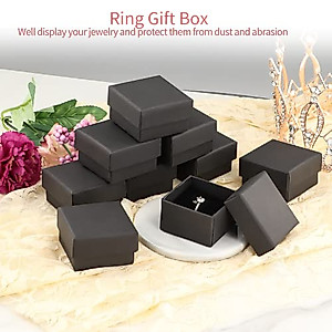 Outgeek 24pcs Jewelry Gift Boxes, Small Gift Boxes with Foam Insert Earring Protector Case Jewelry Kraft Packing Boxes for Ring Collectibles Necklace Bracelet Wedding (24PCS Gift Boxes)