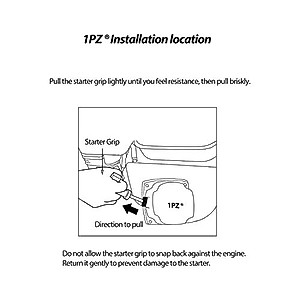 1PZ MOT-P01 Pull Start Recoil With Spacer for Motovox MVS10 43cc 47cc 49cc 2HP Stand-Up Gas Scooter Pocket Dirt Bike Chopper ATV