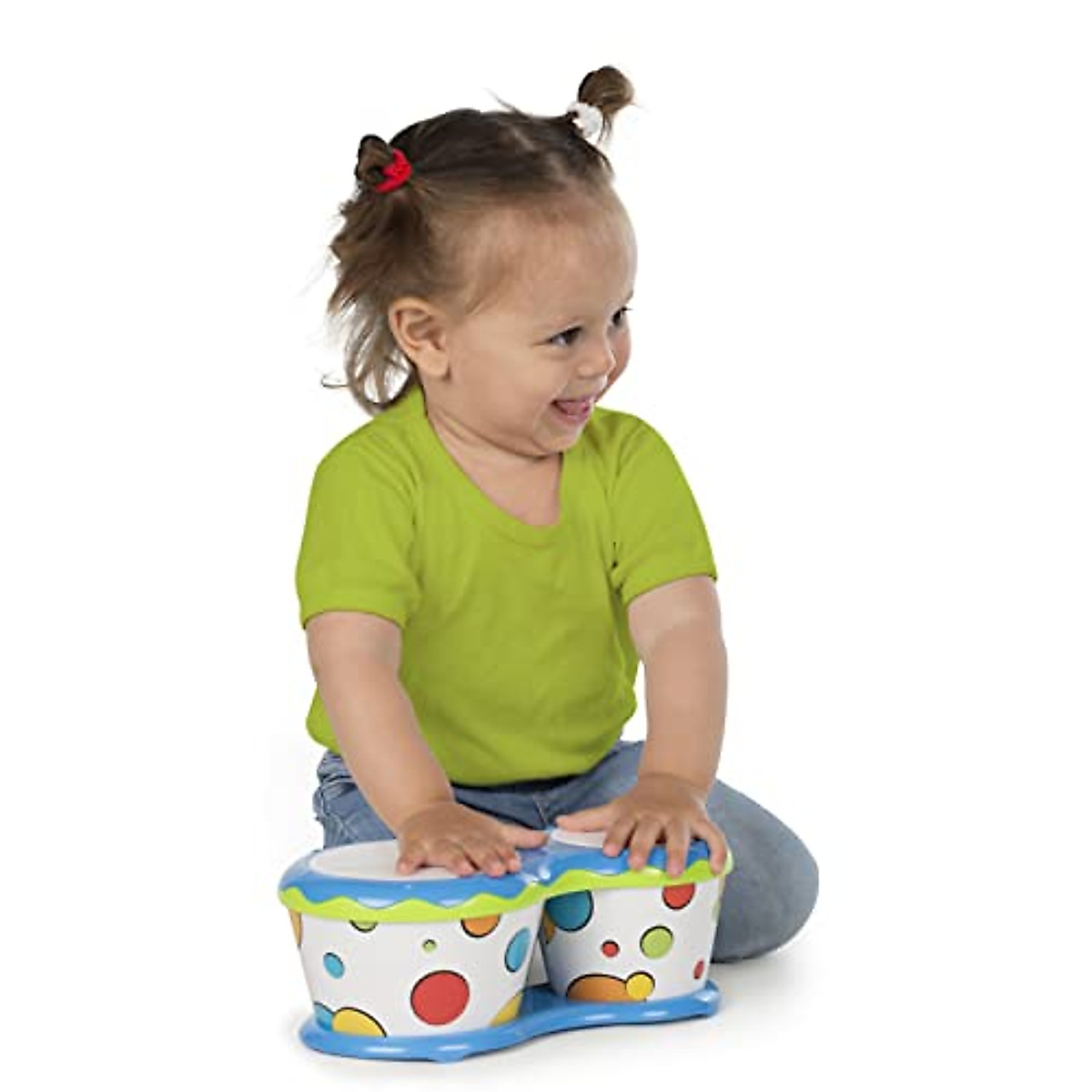 Edushape Baby Bongo Set (Color may vary) , 10x5.75x3.75 Inch (Pack of 1)