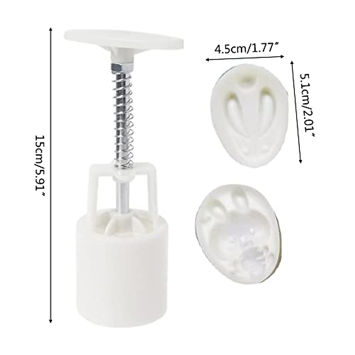 BYNNIX Mooncake Mold, Cute Rabbit Shaped Mooncake Molds Mooncake Moulds DIY Gadgets for Mid-Autumn Festival