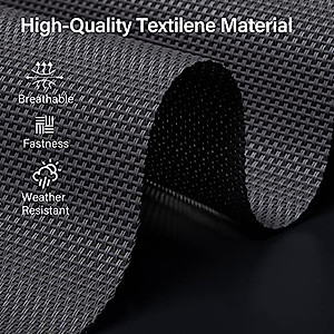 LAUSAINT HOME 4 Pieces Patio Furniture Set, Modern Outdoor Furniture Textilene Fabric Patio Conversation Sets, Patio Chairs Set of 4 with Loveseat Coffee Table for Backyard, Lawn, Garden