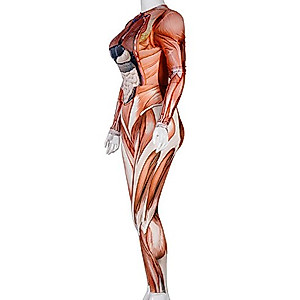 ALBIZIA Women's Muscle Printed Hallowmas Costume Jumpsuit Romper Style-3 L/XL