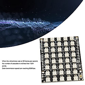 Color Light Development Board, PCB Material WS2812B 5050 RGB LED Integrated Driver Full Color 800Kbps Transmission Speed for Hotel