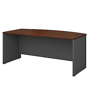 Bush Business Furniture Series C 72W Bowfront Desk Shell in Hansen Cherry