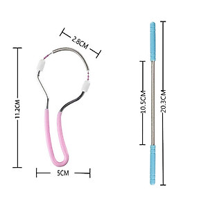 4 Pcs Facial Hair Remover Manual Epilator Spring Spring Face Hair Remover with Handle Hair Epilator Tool (Random Color)