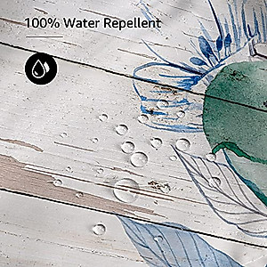 VEGA U Sea Turtle Shower Curtain for Bathroom, Beach Themed Bath Decor with Hooks, 72x72 Inch