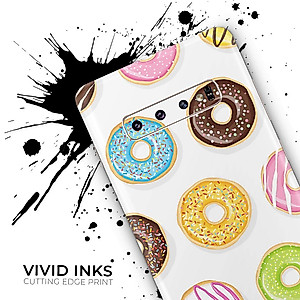 DesignSkinz Yummy Colored Donuts Protective Vinyl Decal Wrap Skin Cover Compatible with The Samsung Galaxy S20 (Screen Trim & Back Glass Skin)