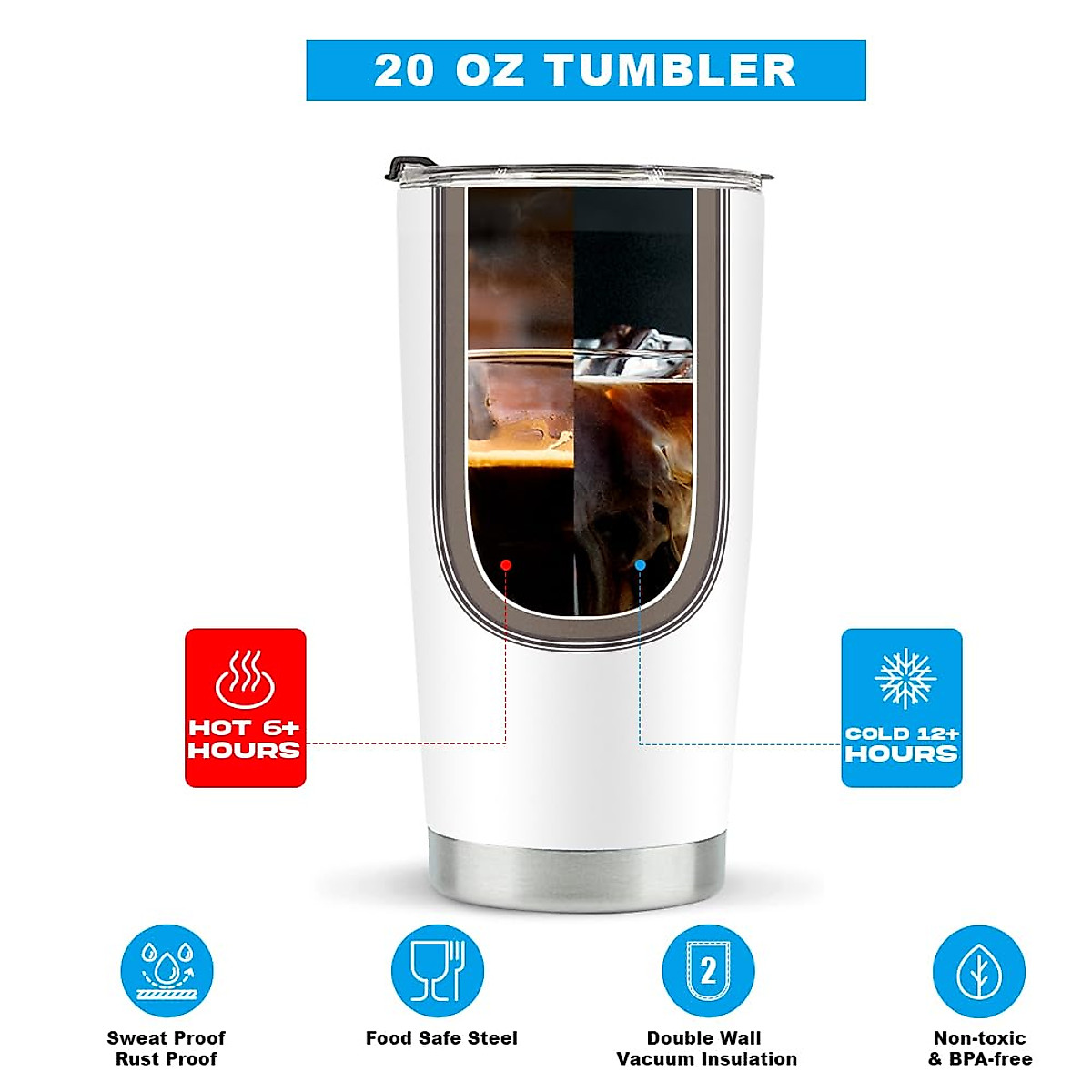 LONGXIN Stainless Steel Tumblers - 20oz Friends Gifts for Women, Perfect for Birthdays, Anniversaries, and Christmas