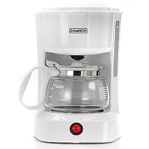 Dominion 4-Cup Coffeemaker Compact Coffee Pot Brewer Machine, Quiet Operation with On / Off LED Indicator Light, Convenient Cord Storage and Auto Pause Feature, Easy Anti-drip Coffeemaker with Coffee