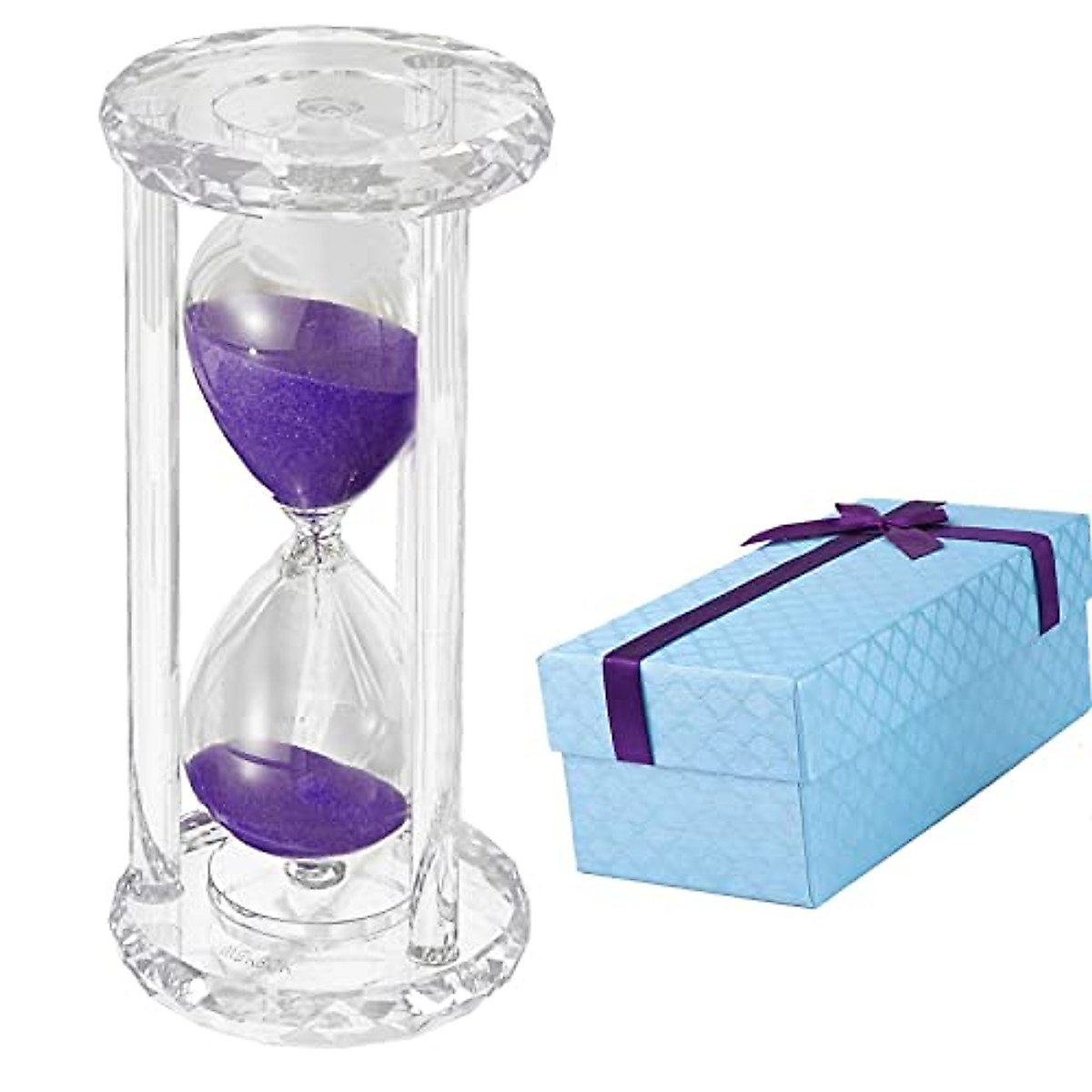 30 Minute Hourglass Timer with Purple Sand and Gift Box