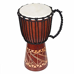 X8 Drums Djembe, Brown, 8.5-inch (X8-DJ-BKP-73)
