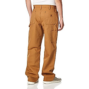 Carhartt Men's Loose Fit Washed Duck Double-Front Utility Work Pant, Brown, 44W x 30L