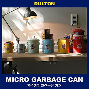 Dulton 100-244RD Micro Garbage Can, Red, Tickling for Adults and Children, Extra Small Size Garbage Can, with Tabletop Lid, Tin Can, Height 4.3 inches (110 mm), Diameter 3.5 inches (90 mm)
