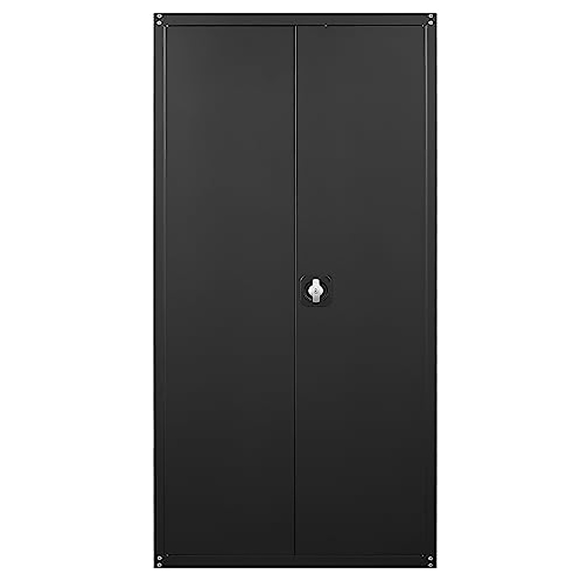 LUCYPAL Metal Storage Cabinet,71" Steel Office Cabinet with Storage Shelves and Double Doors for Garage and Utility Room, Home Office,Black