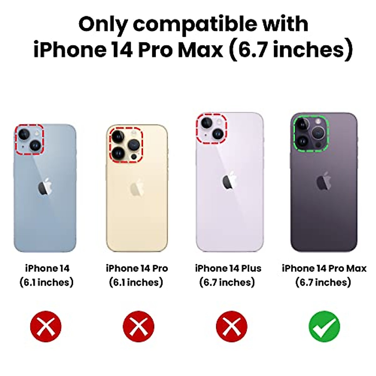 VEGO for iPhone 14 Pro Max Case, iPhone 14 Pro Max Kickstand Case with Slide Camera Cover Built-in 360° Rotate Ring Stand Magnetic Shockproof Phone Cover Case for iPhone 14 Pro Max 6.7" 2022 - Black